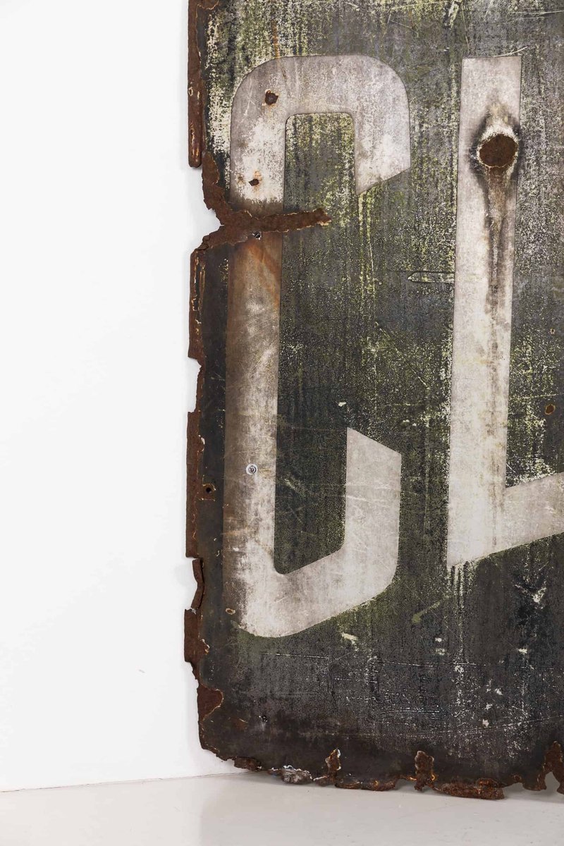 Vintage Enamel Advertising Sign, 1920s for sale at Pamono