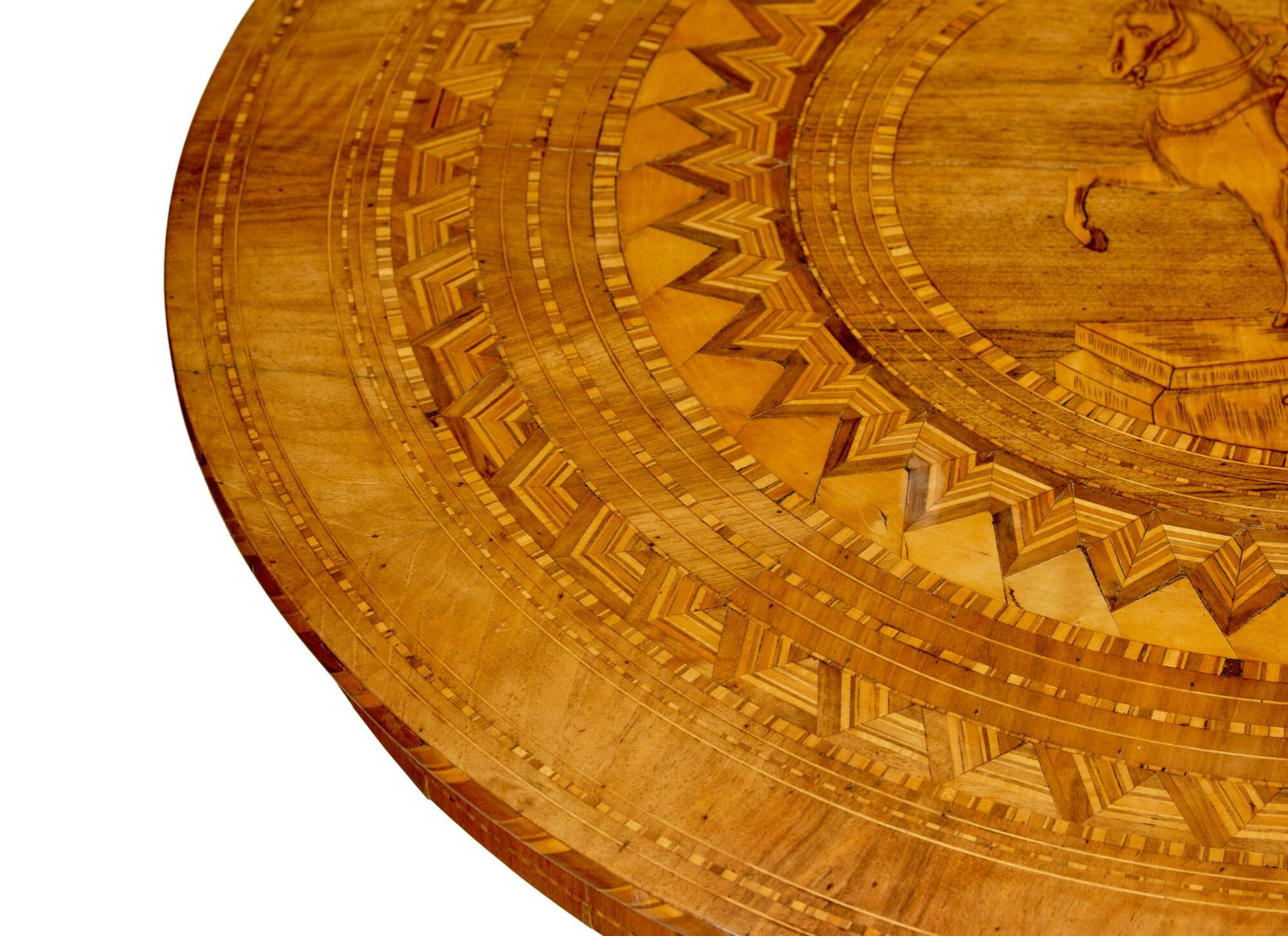 Antique Inlaid Walnut Sorrento Table, 1890s for sale at Pamono