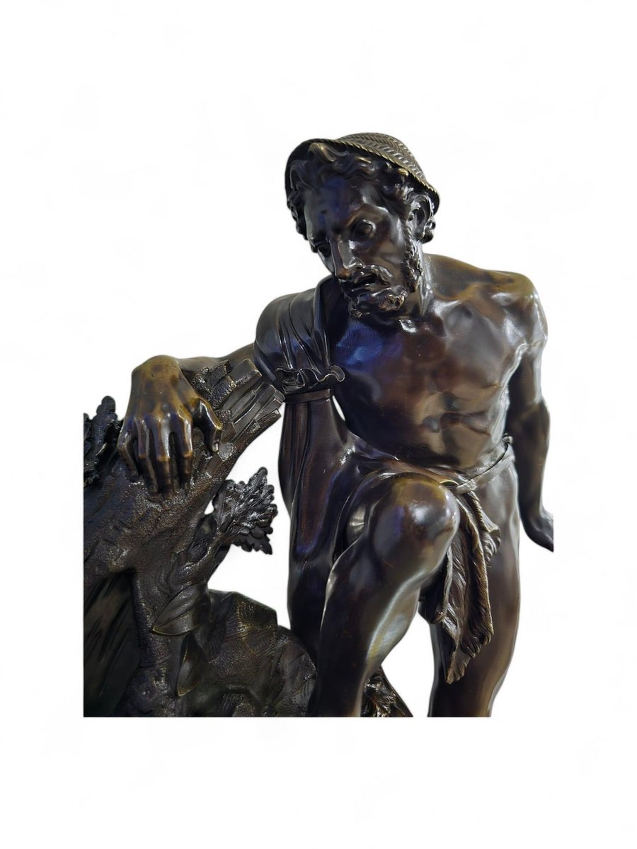 Large Model Empire Clock Depicting Faustulus Discovering Romulus and ...