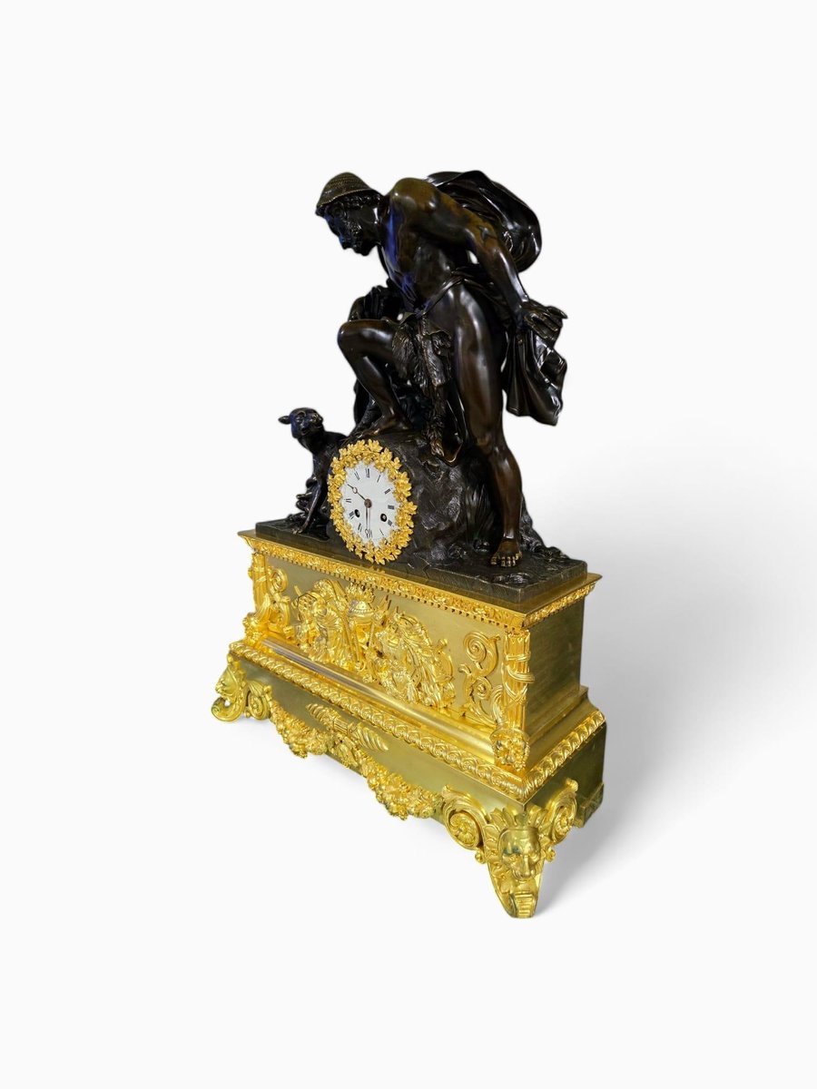 Large Model Empire Clock Depicting Faustulus Discovering Romulus and ...