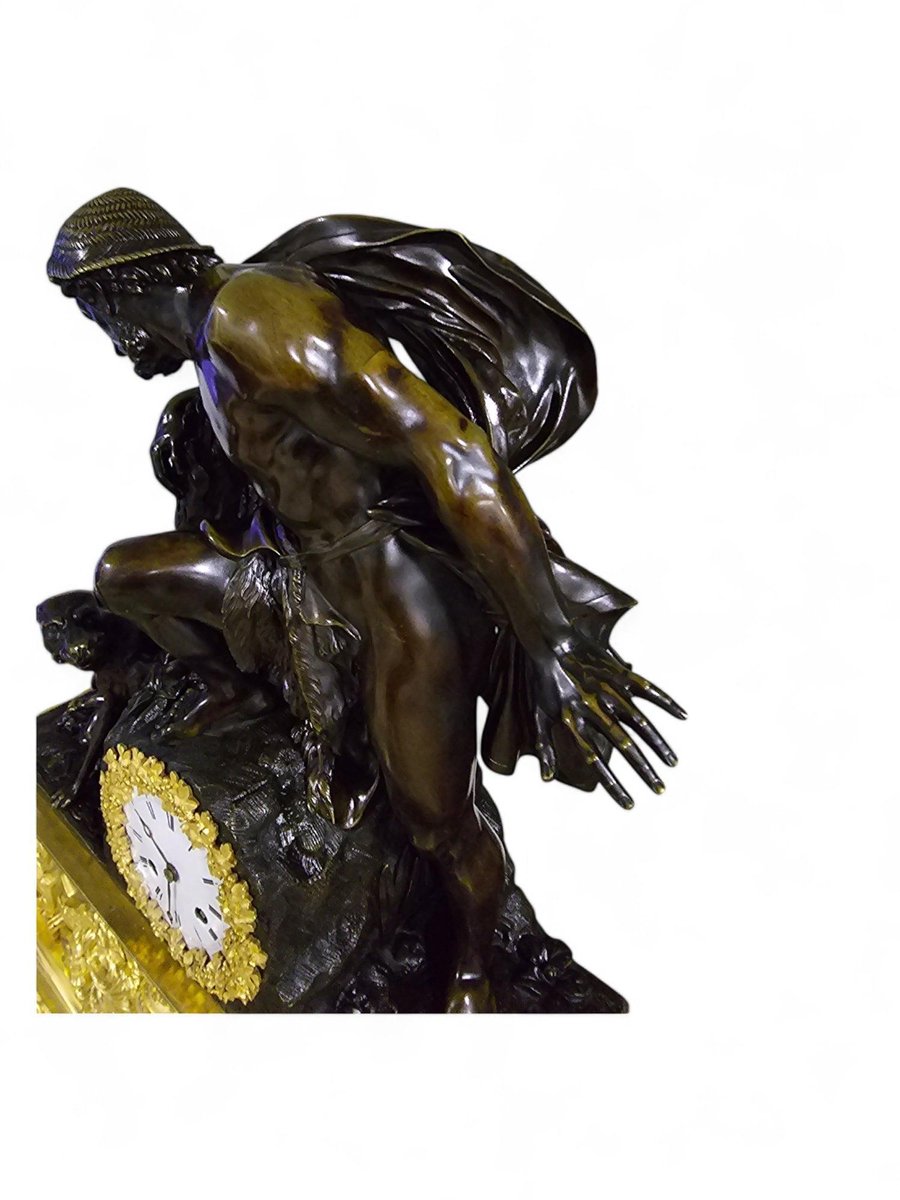 Large Model Empire Clock Depicting Faustulus Discovering Romulus and ...