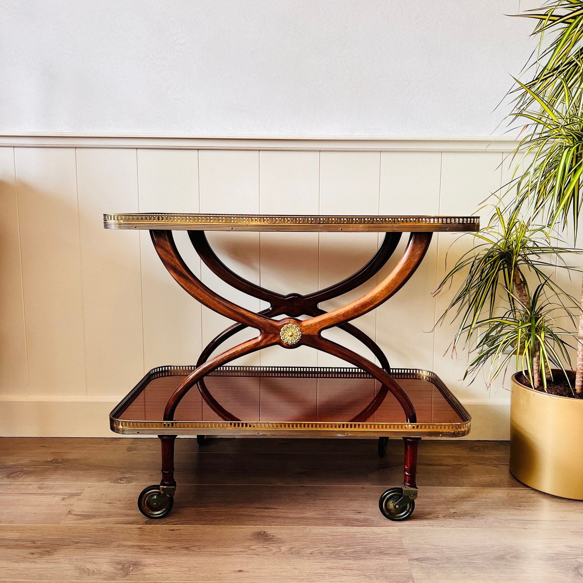 Vintage Hollywood Regency Bar Cart for sale at Pamono