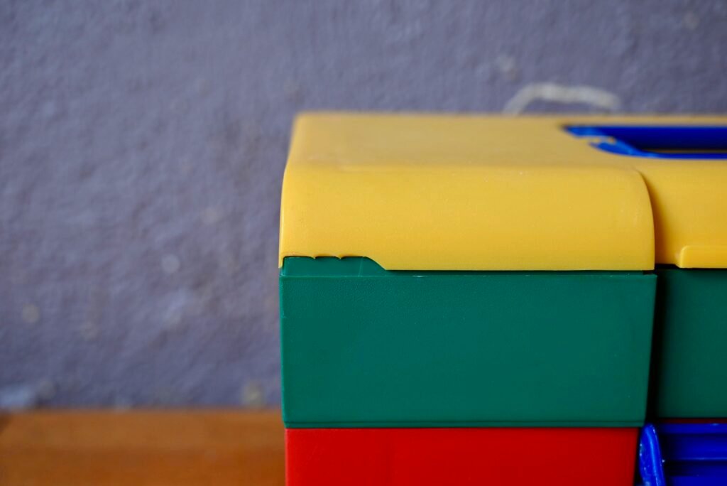 Vintage Plastic Storage Box, 1980 for sale at Pamono