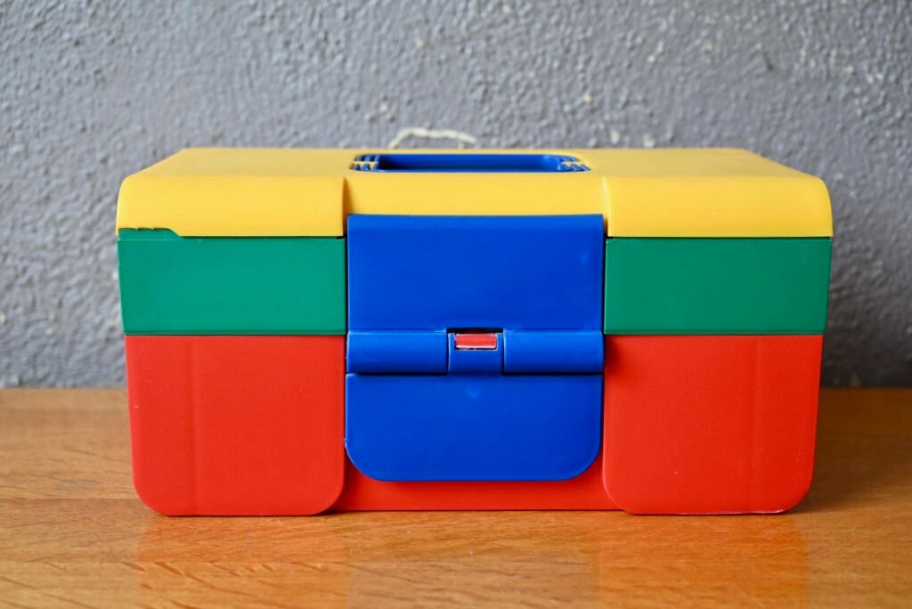 Vintage Plastic Storage Box, 1980 for sale at Pamono