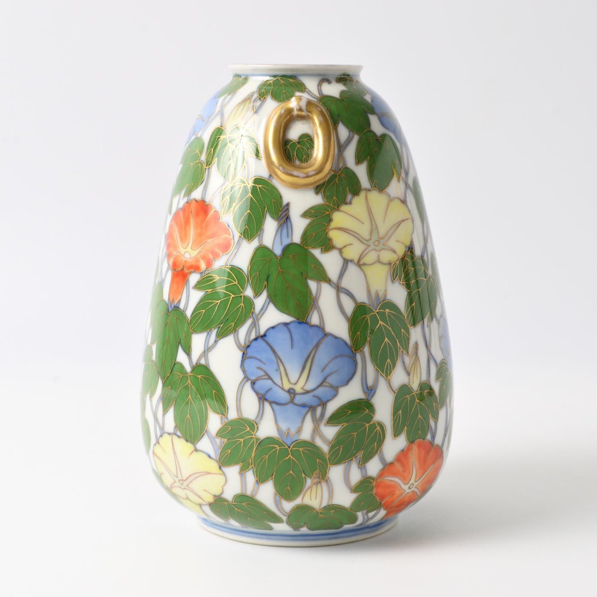 Hand-Painted Meiji Period Porcelain Vase from Fukagawa, 1890s for sale ...
