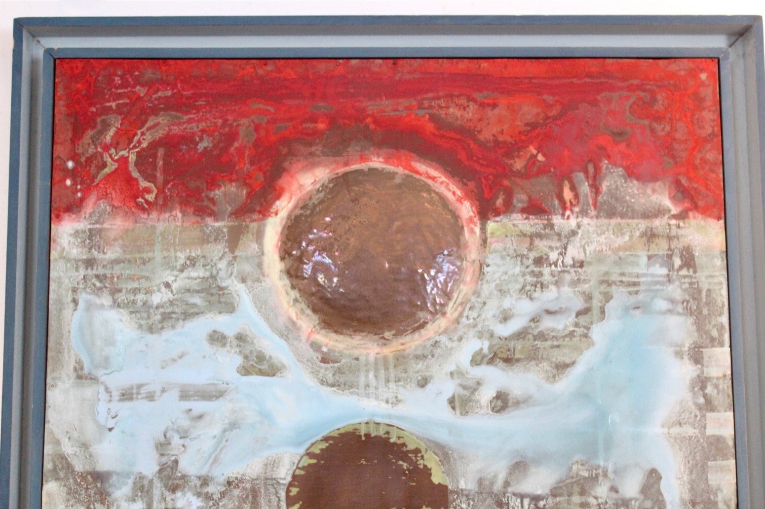Abstract Compositions, 1960s, Copper Plate Paintings, Set of 2 for sale ...