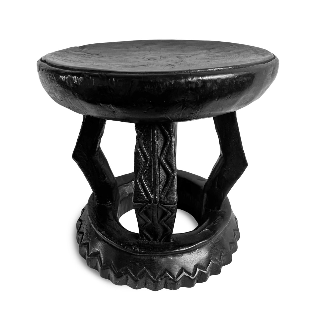 Black Oka Yoruba Stool , 1990s for sale at Pamono