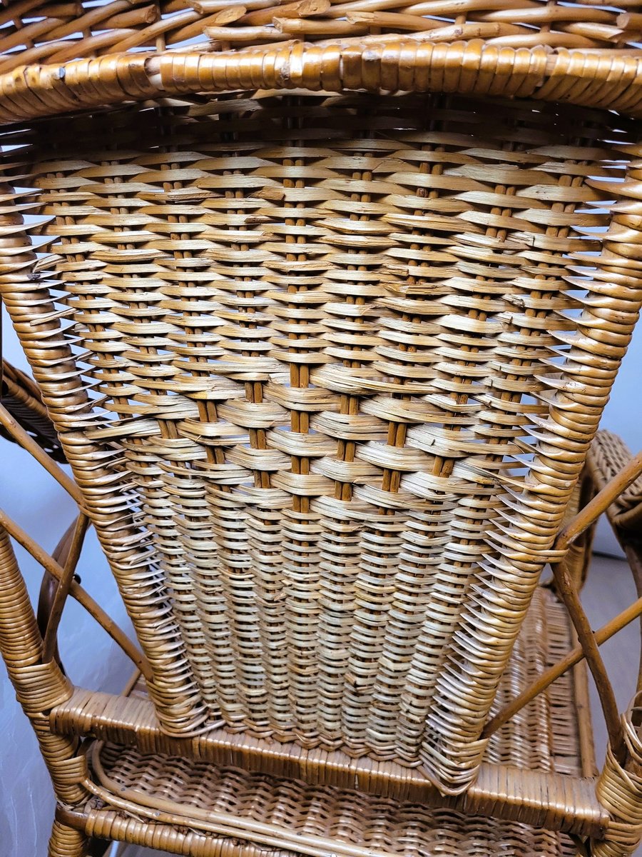Mid-Century Rattan Living Room Set, Set of 9 for sale at Pamono