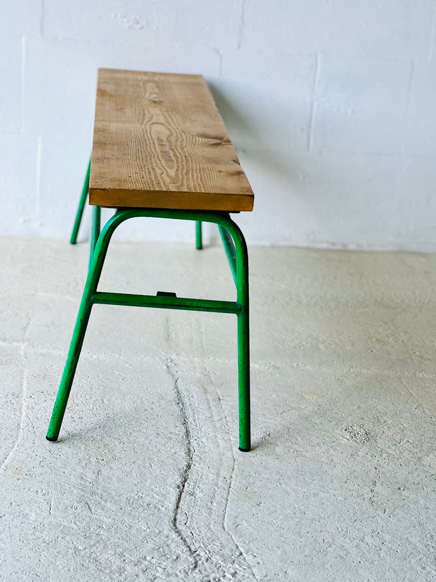 Industrial Green Bench, 1960s for sale at Pamono