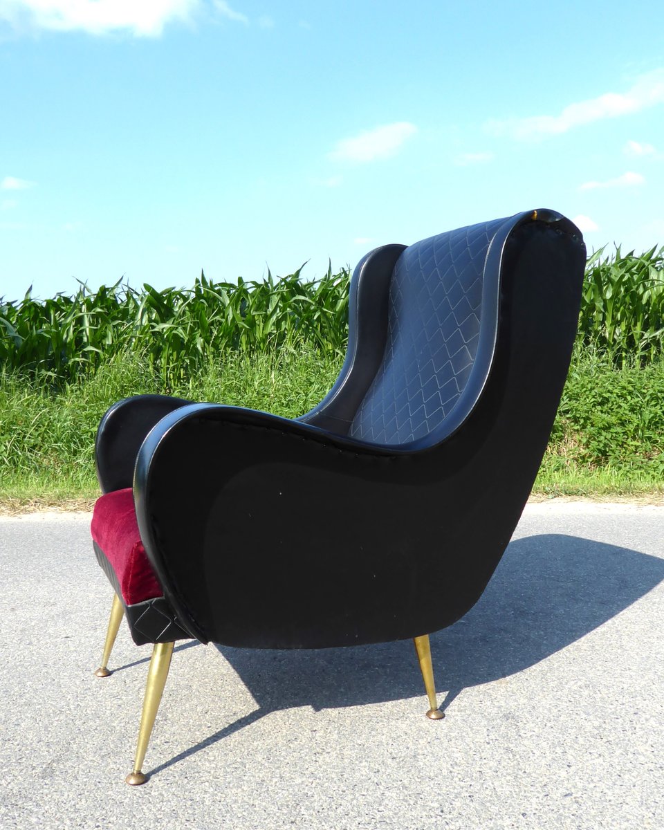 Italian Relax Lounge Chair in the style of Marco Zanuso, 1950s for sale ...
