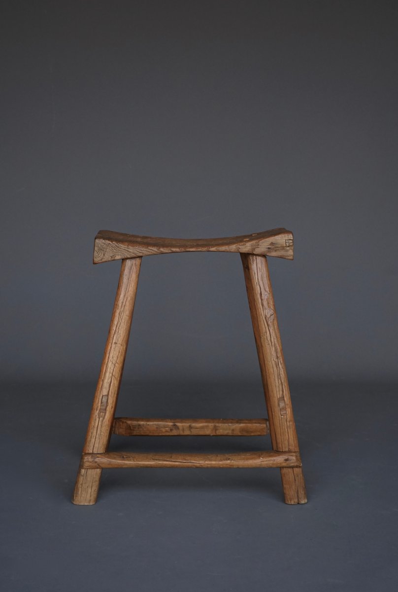 Antique Chinese Rustic Stool for sale at Pamono