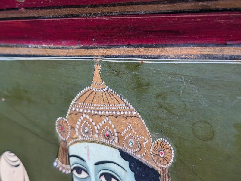 Large Indian Painted Panel for sale at Pamono