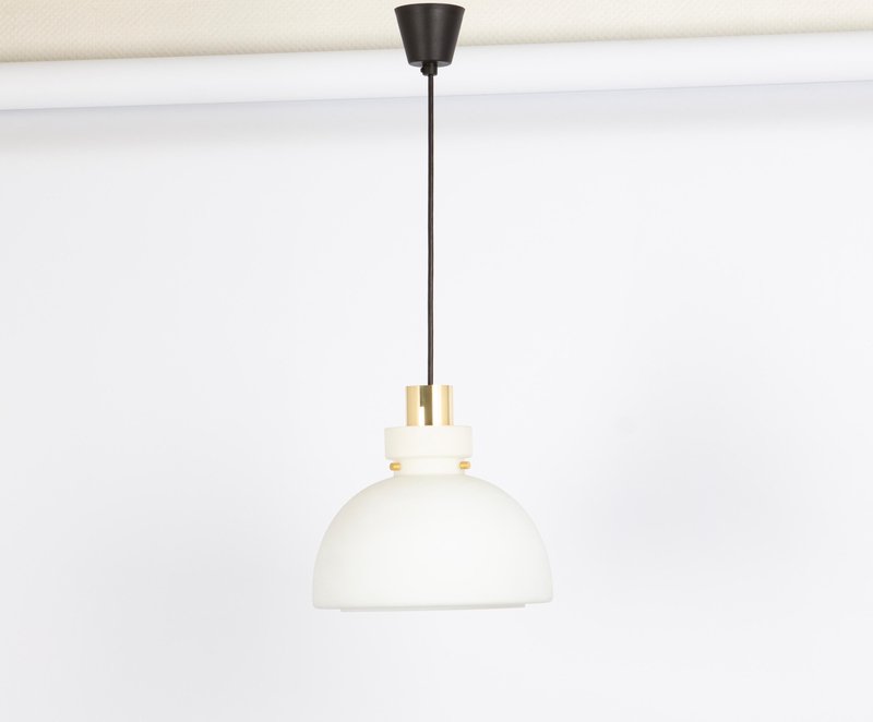 Opal Glass Pendant attributed to Limburg, Germany, 1970s for sale at Pamono