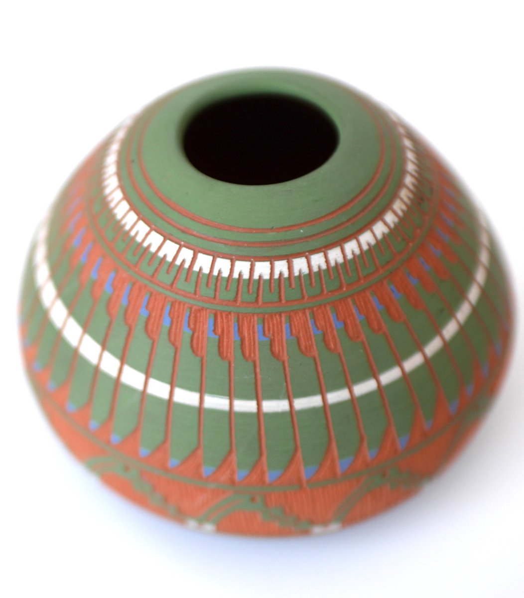 Vintage Navajo Pottery Ceramic Vase with Glazing from Tanya & Garrett ...