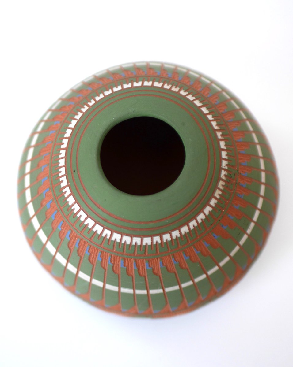 Vintage Navajo Pottery Ceramic Vase with Glazing from Tanya & Garrett ...