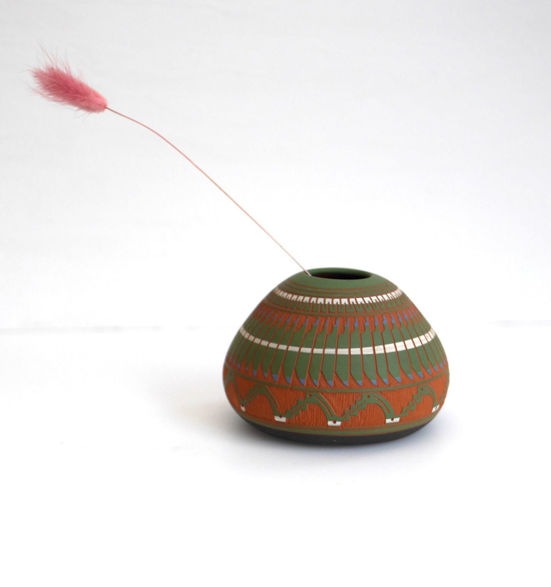 Vintage Navajo Pottery Ceramic Vase with Glazing from Tanya & Garrett ...