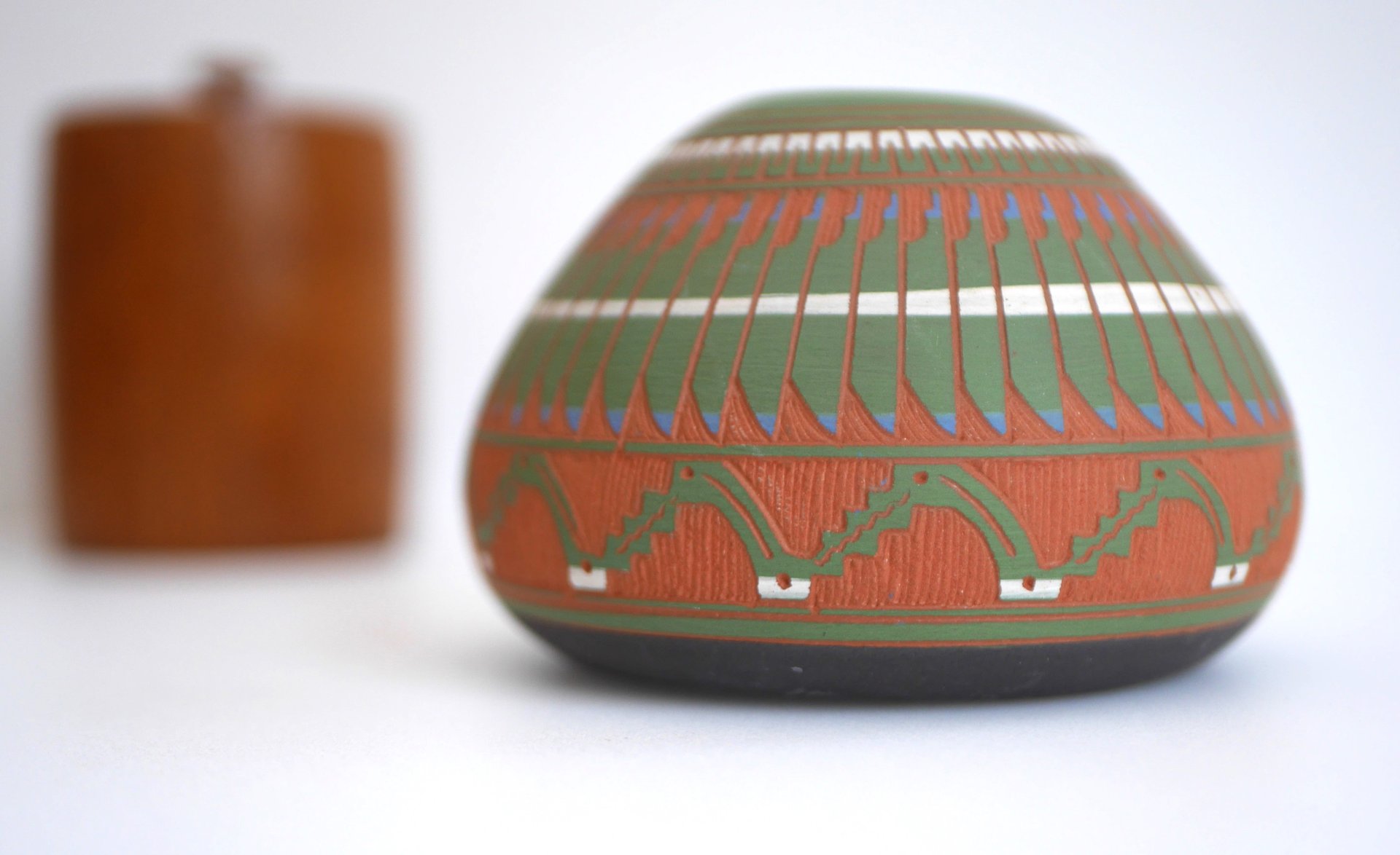 Vintage Navajo Pottery Ceramic Vase with Glazing from Tanya & Garrett ...