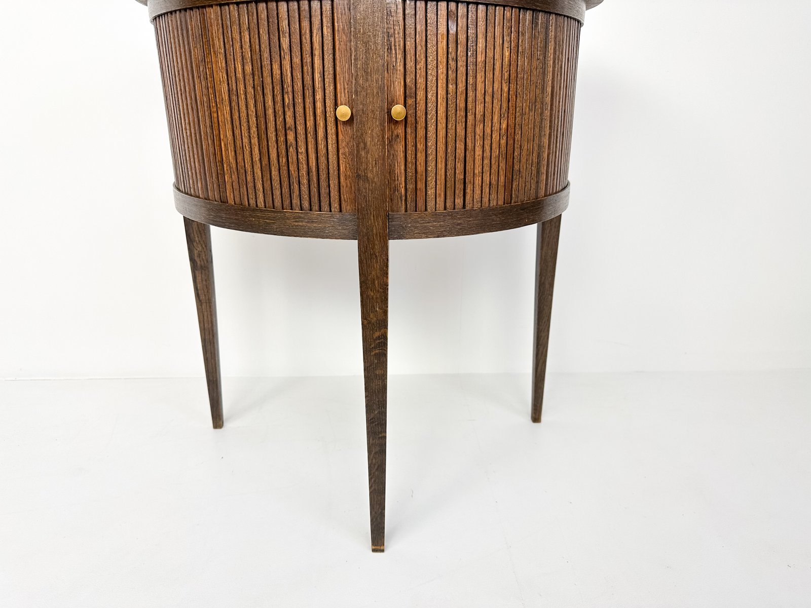 Vintage Half Moon Console Table with Roller Shutter for sale at Pamono