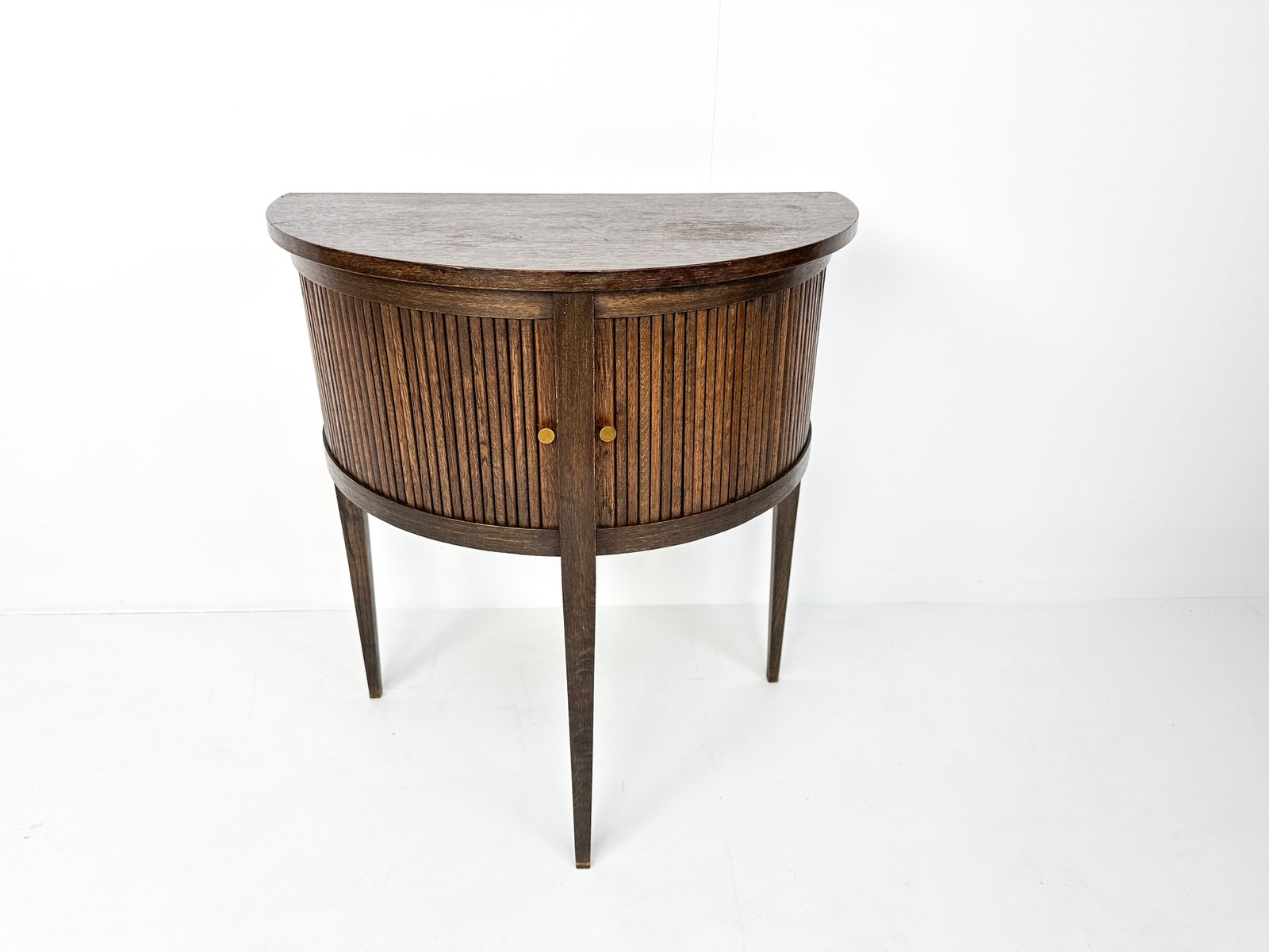 Vintage Half Moon Console Table with Roller Shutter for sale at Pamono