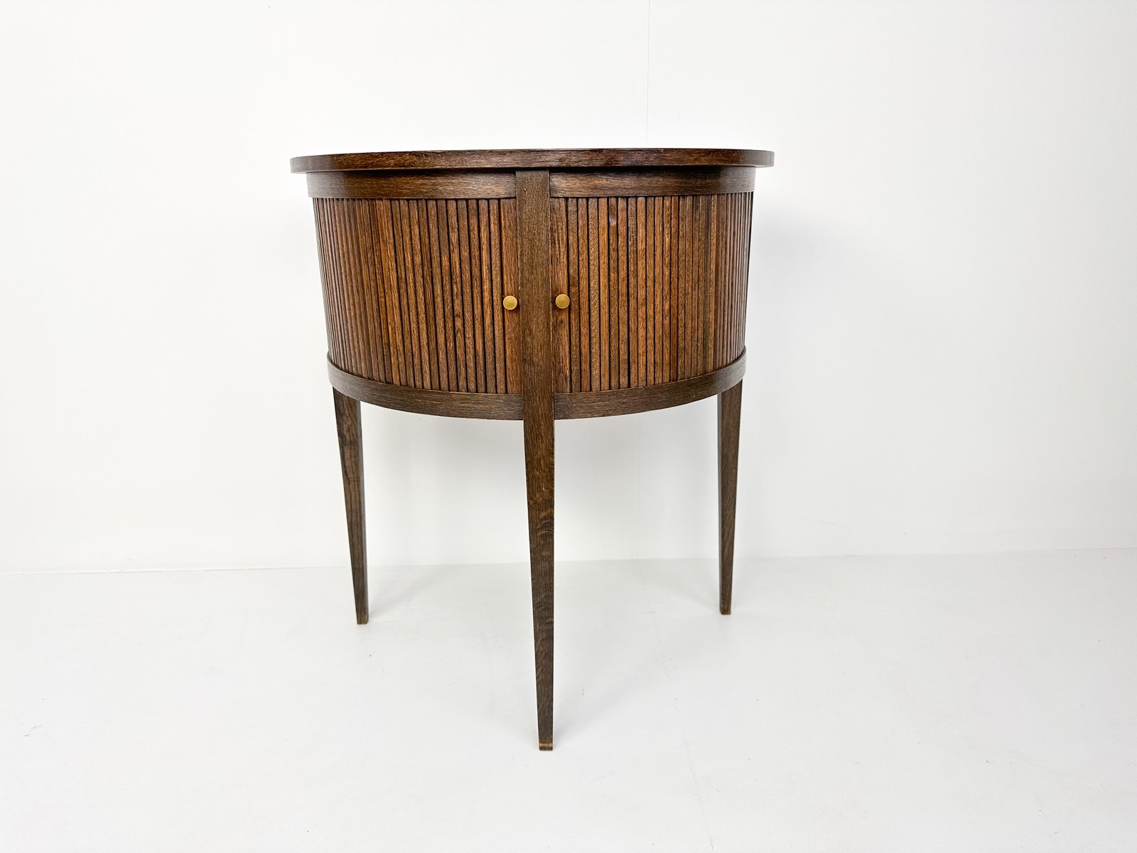 Vintage Half Moon Console Table with Roller Shutter for sale at Pamono