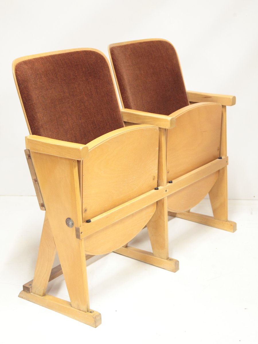 Mid-Century Cinema Bench from Ton, 1970s for sale at Pamono