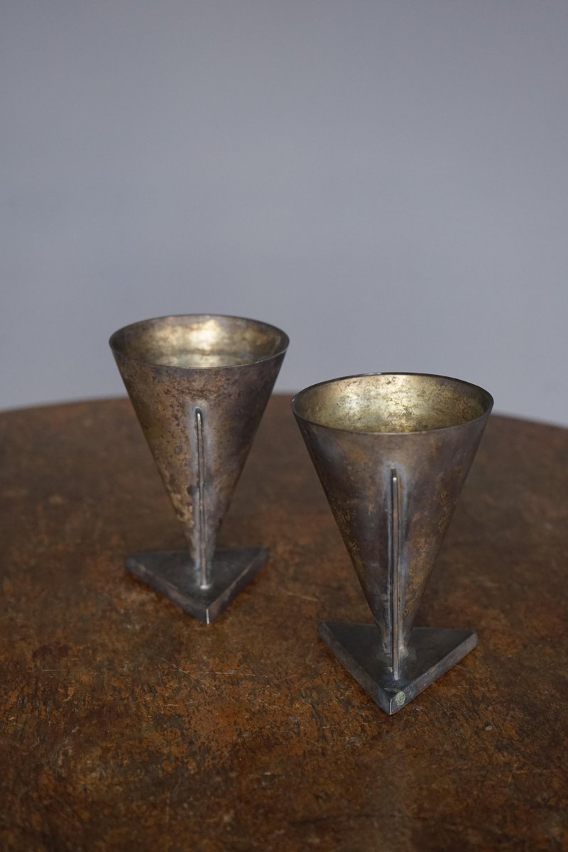 Silver Plate Beaker Cups attributed to Maison Desny, 1920s, Set of 2 ...