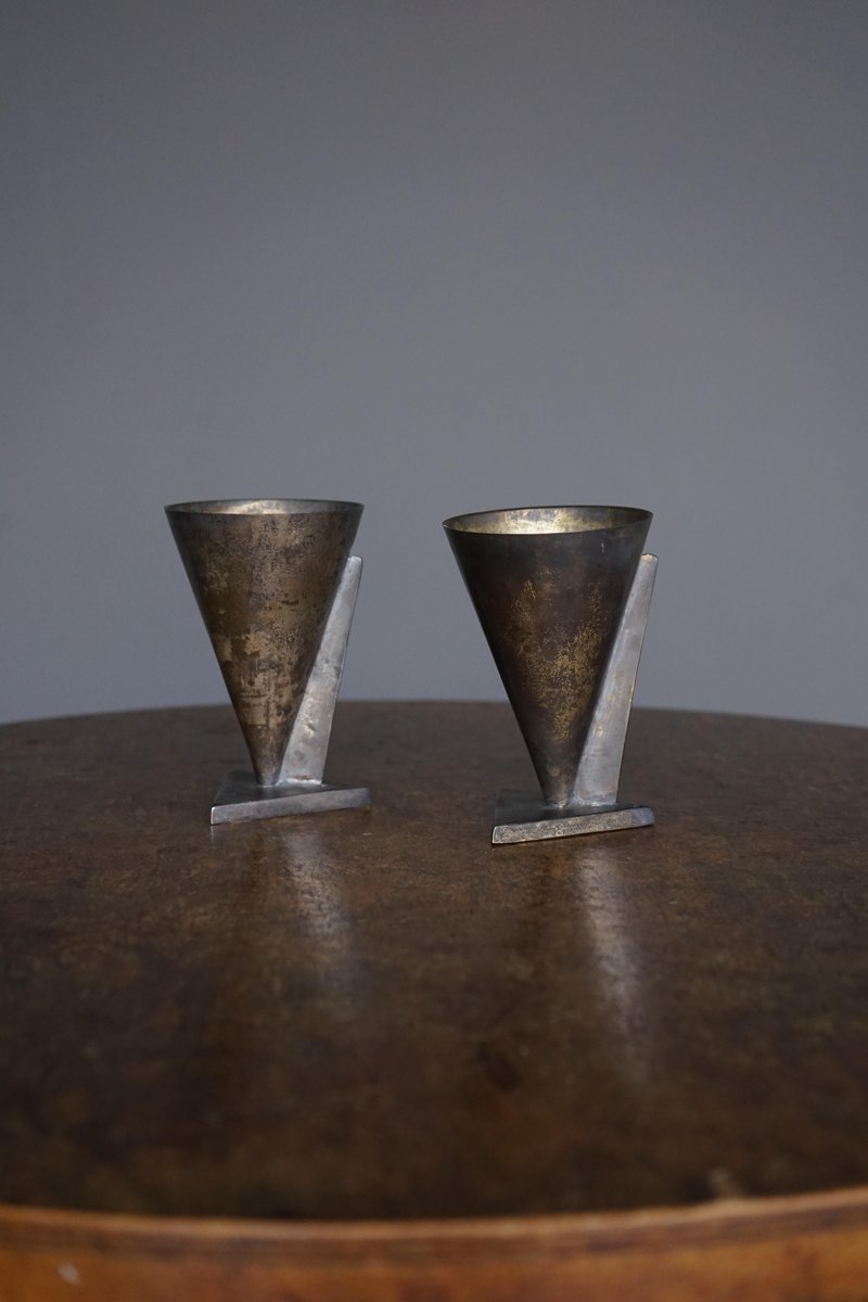 Silver Plate Beaker Cups attributed to Maison Desny, 1920s, Set of 2 ...