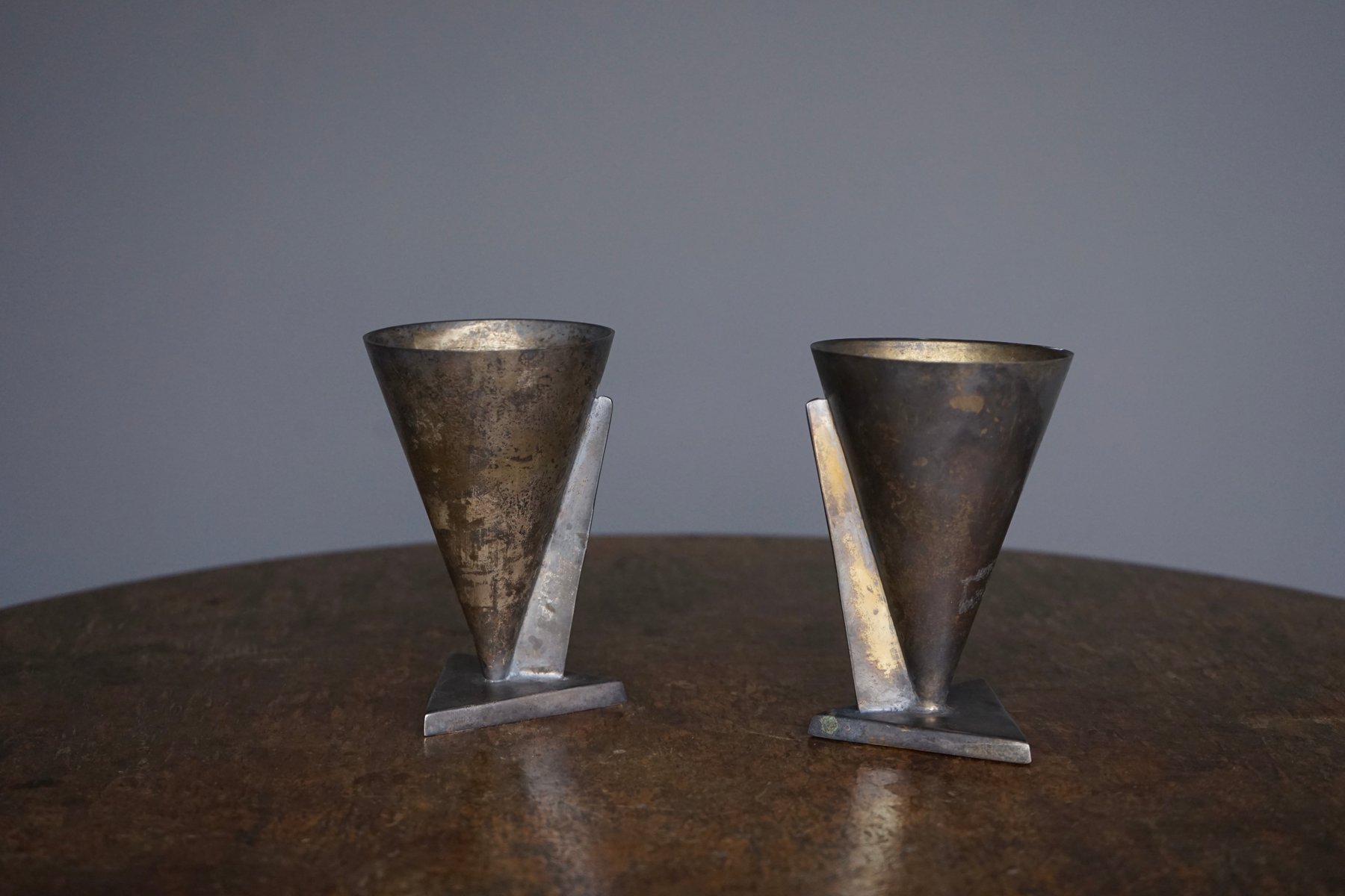 Silver Plate Beaker Cups attributed to Maison Desny, 1920s, Set of 2 ...
