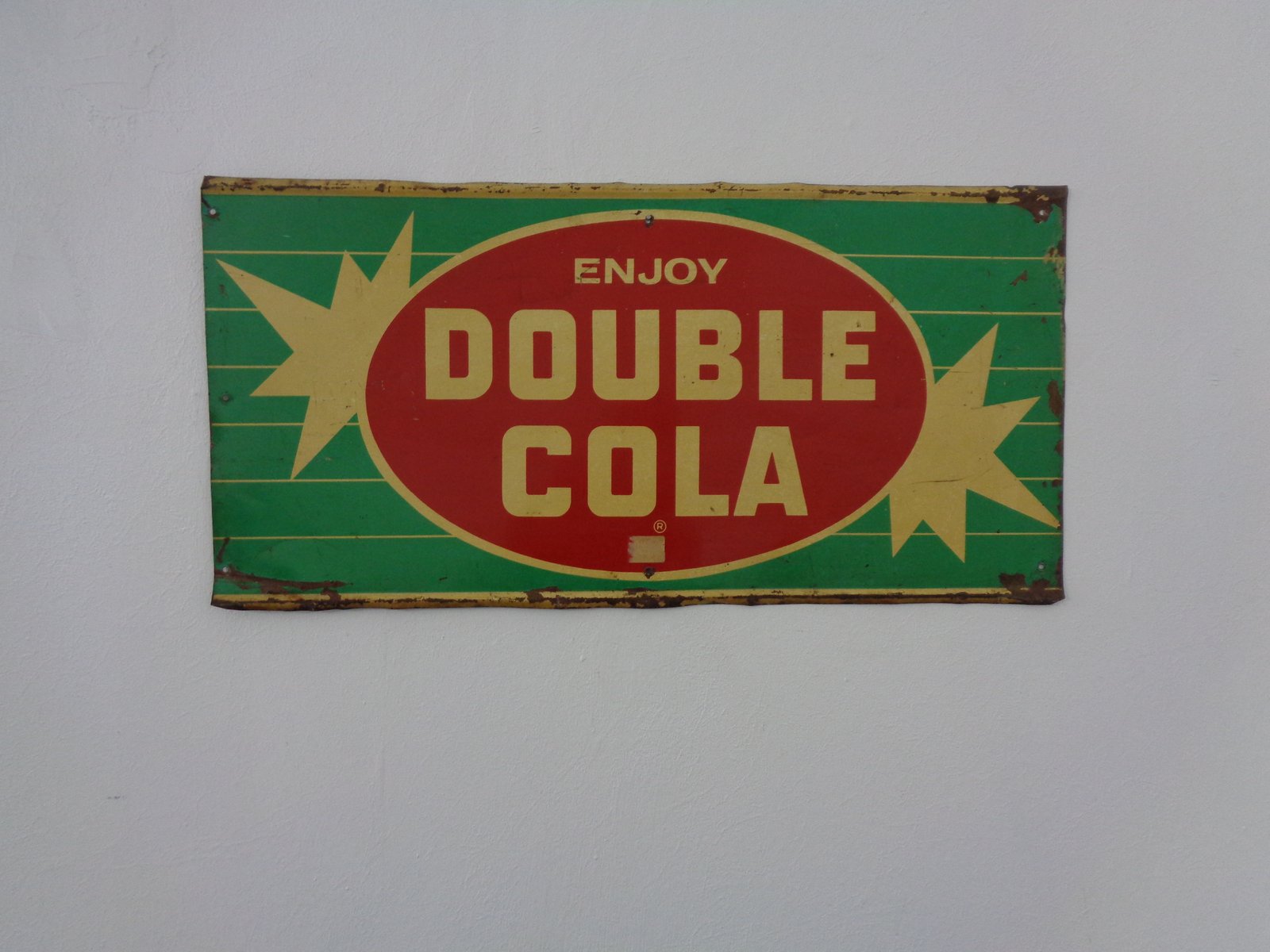 Tin Enjoy Double Cola Sign, USA, 1960s for sale at Pamono