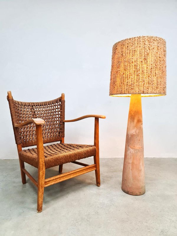 Vintage Earth Tone Ceramic Floor Lamp for sale at Pamono
