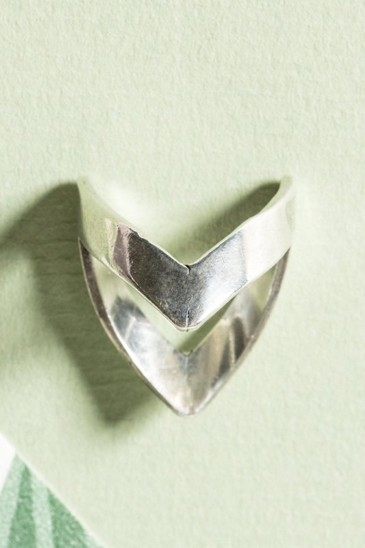 Modernist Silver Ring by Isaac Cohen, 1971 for sale at Pamono