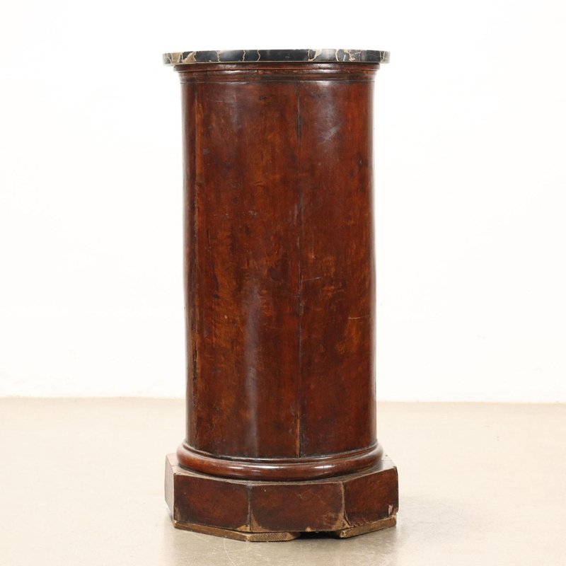 Walnut Column Bedside Table for sale at Pamono