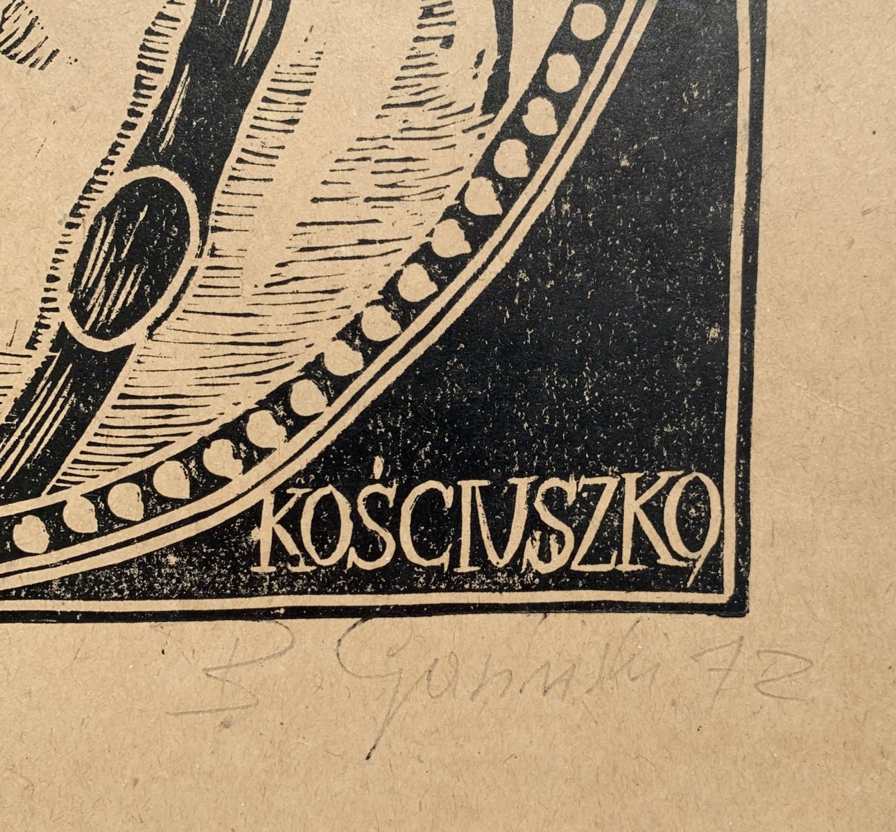 Boleslaw Gasinski, Tadeusz Kosciuszko, 1972, Holzschnitt & Papier bei ...