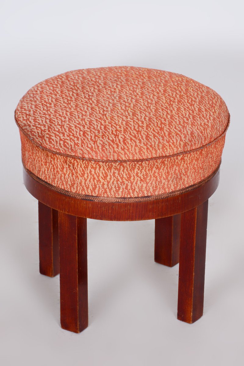 Art Deco Footstool in Oak, 1930s for sale at Pamono