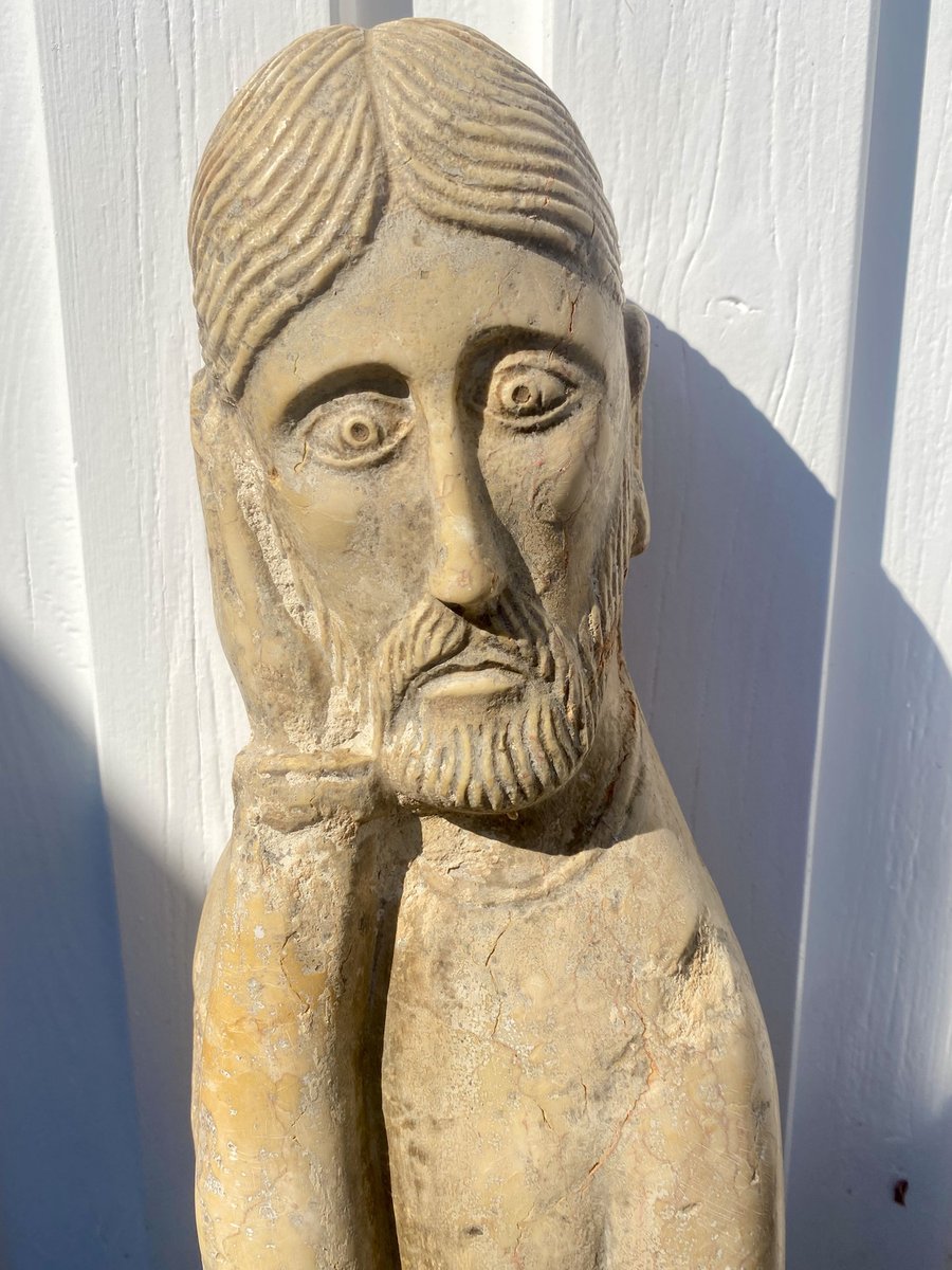 Joseph of Nazareth Sculpture in Stone, 1800s for sale at Pamono