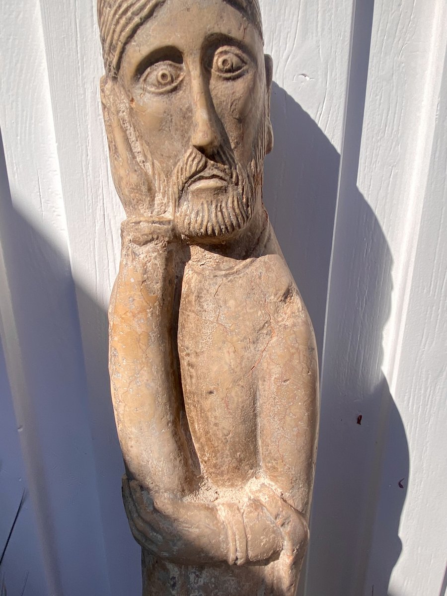 Joseph of Nazareth Sculpture in Stone, 1800s for sale at Pamono