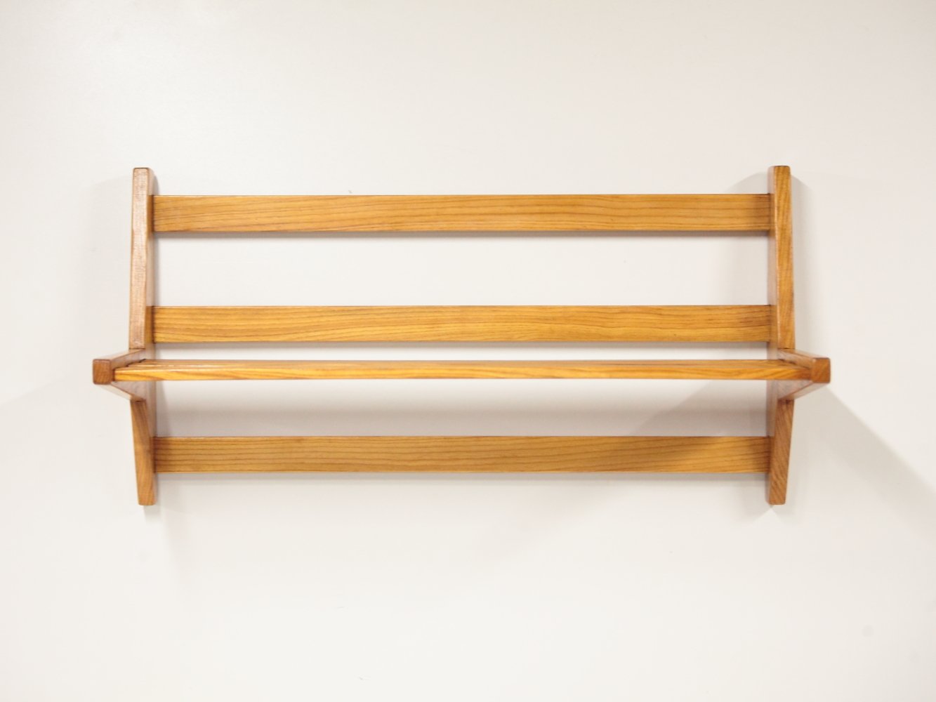 Mid-Century Ash Wood Shelf, Former Czechoslovakia, 1970s for sale at Pamono