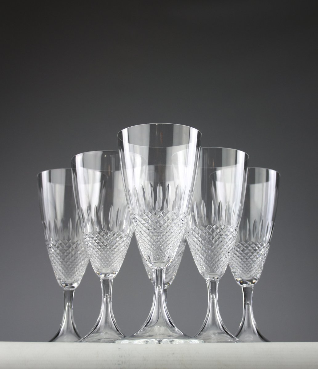 French Chinon Model Champagne Flutes, 1970s, Set of 6 for sale at Pamono