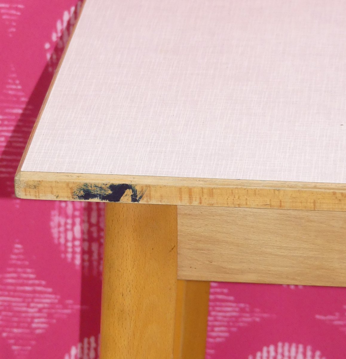 Küchentisch Holz Resopal Mini Tisch Küchen-/Arbeitstisch, 1950er bei ...