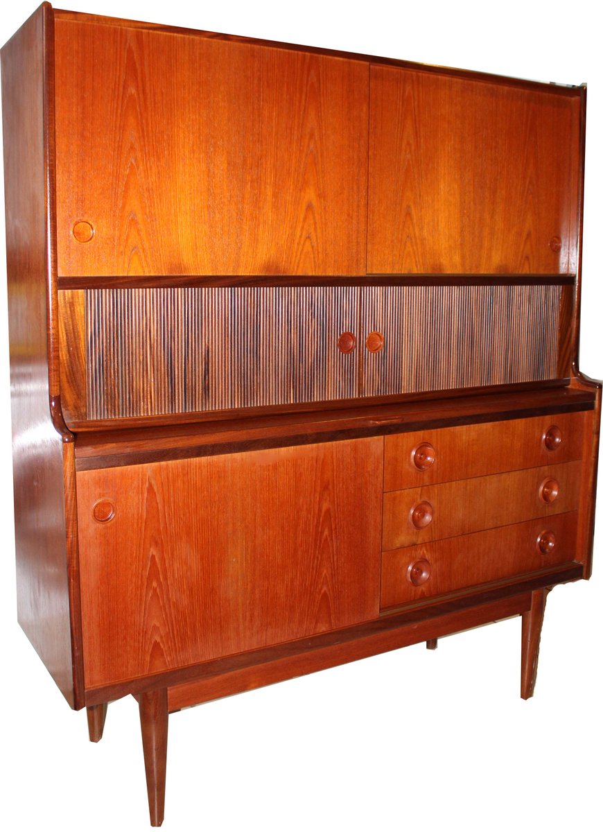 Mid-Century Danish Teak Highboard Cabinet by Johannes Andersen, 1960 ...