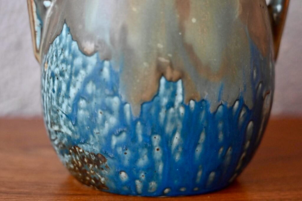 Art Nouveau Blue Vase attributed to Gilbert Méténier, 1890s for sale at ...