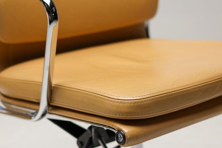 Vintage EA217 Desk Chair in Cognac Leather by Charles & Ray Eames, 2002 ...