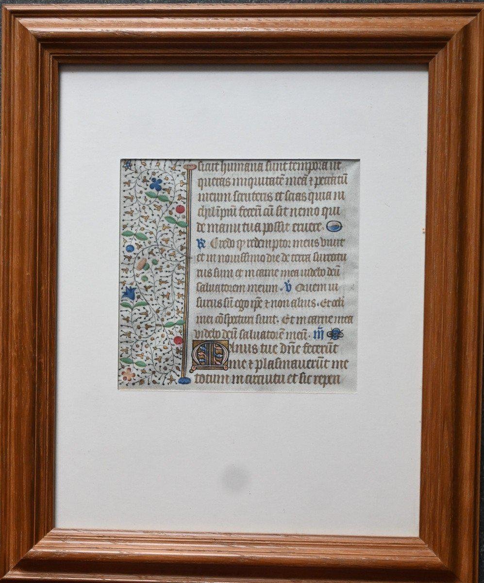 15th Century Gothic Illuminated Manuscript Parchment for sale at Pamono