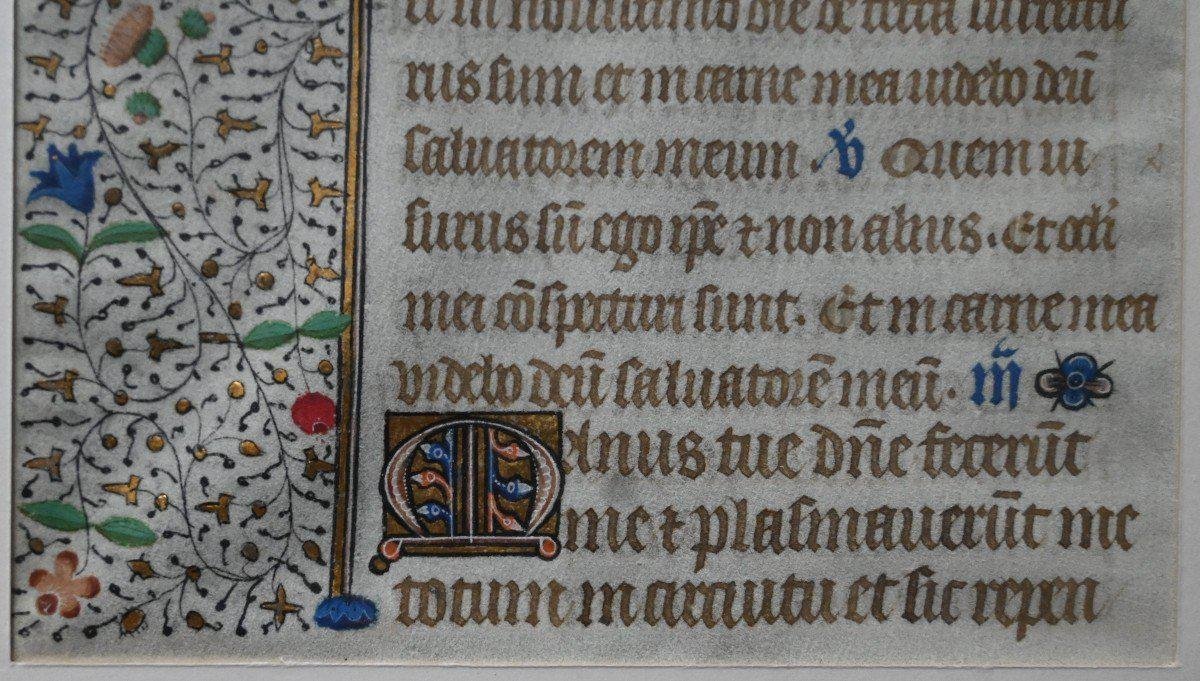 15th Century Gothic Illuminated Manuscript Parchment for sale at Pamono