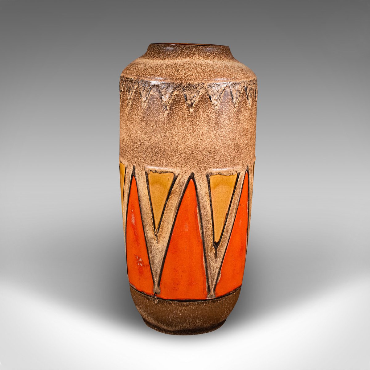 Vintage Fat Lava German German Ceramic Baluster with Magma Finish ...