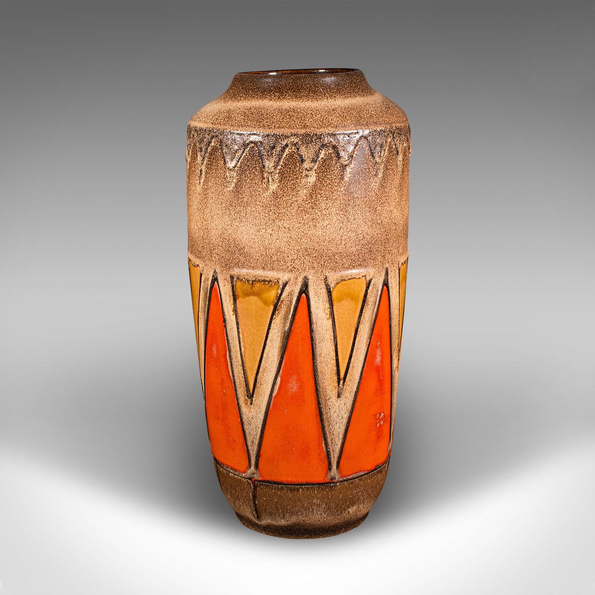 Vintage Fat Lava German German Ceramic Baluster with Magma Finish ...