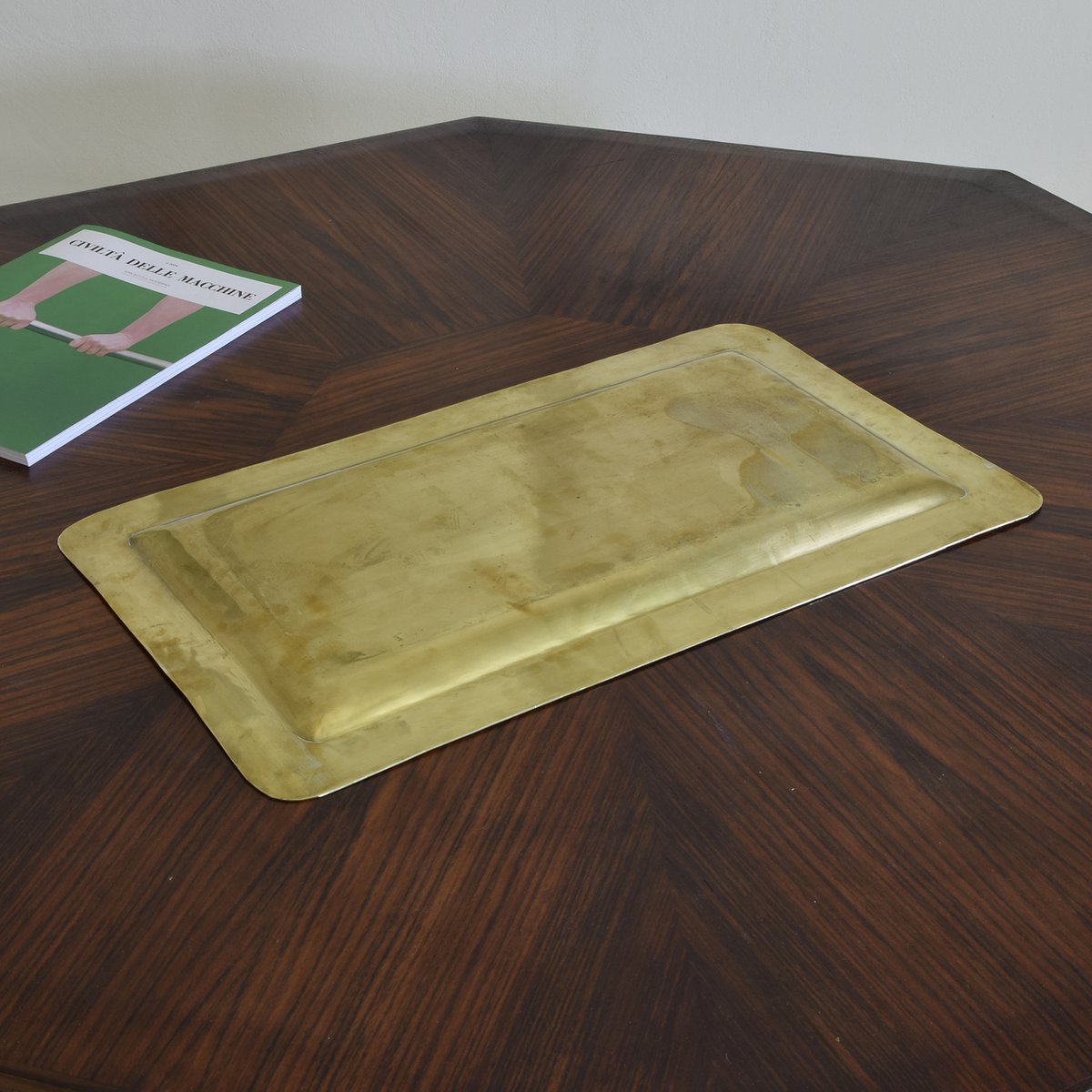 Rectangular Brass Tray, 1960s for sale at Pamono