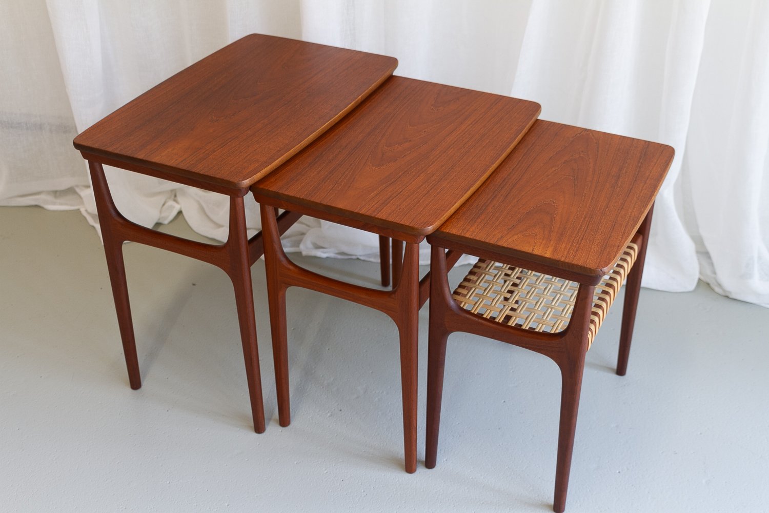 Vintage Danish Teak Nesting Tables by Erling Torvits for Heltborg ...
