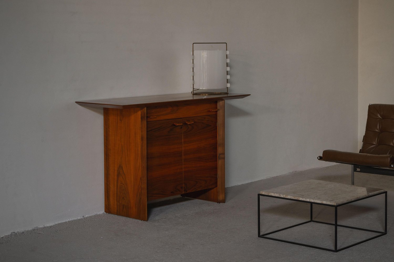 Walnut Console Cabinet, France, 1960s for sale at Pamono