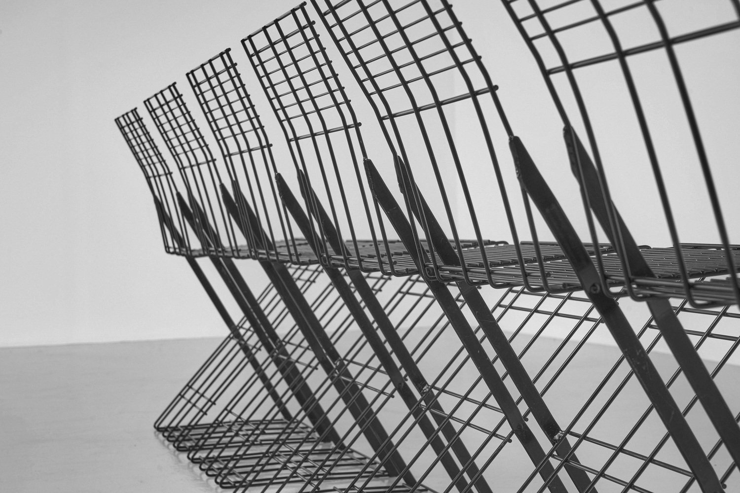 Zig Zag Wire Chairs by Gerrit Thomas Rietveld, 1970s, Set of 6 for sale ...